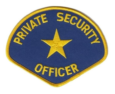 Hero's Pride Private Security Officer Shoulder Patch-Med Gold on Royal