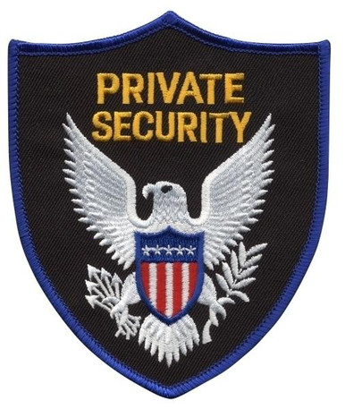 Hero's Pride Private Security Shoulder Patch-Royal Blue Border