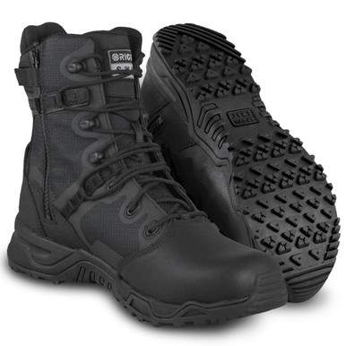 Original S.W.A.T. Alpha Fury 8" Black Side-Zip Polishable Toe Tactical Boot