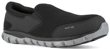 Reebok Men's Athletic Black Sublite Cushion Alloy Toe Work Slip-On Shoe ...