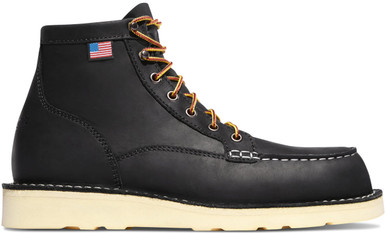 Danner Bull Run Moc Toe 6" Black Steel Toe Work Boot 15569