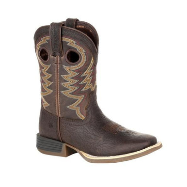 Durango Lil' Rebel Pro Little Kid Brown Square Toe Western Boot
