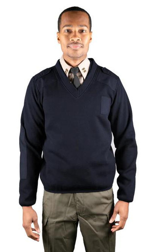 First Class Uniforms Unisex V-Neck Fleece Lined Commando Sweater