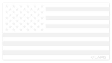 LA Police Gear Clear White US Flag Sticker