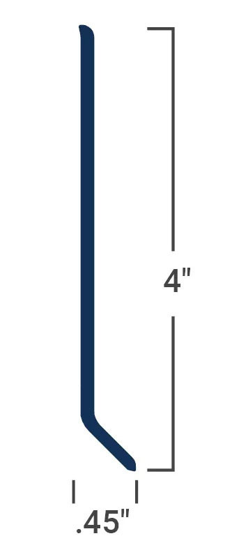 Dura Cove Rubber Wall Base - 4in Height, 120ft Length Coil with a Toe