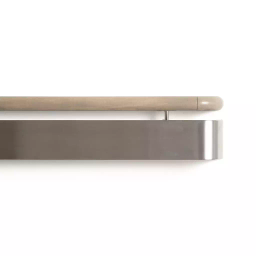 4in - 1.5in - 3in - Wood Handrail with Round/Oval Grip & Stainless ...