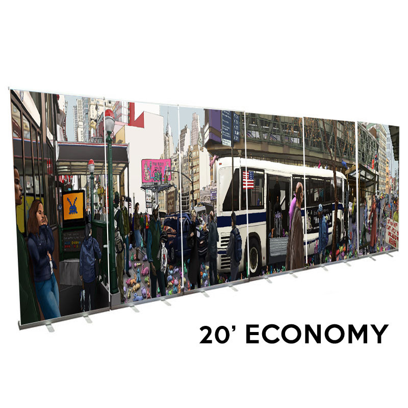 20ft. Instant Banner Stand Wall (Econo)