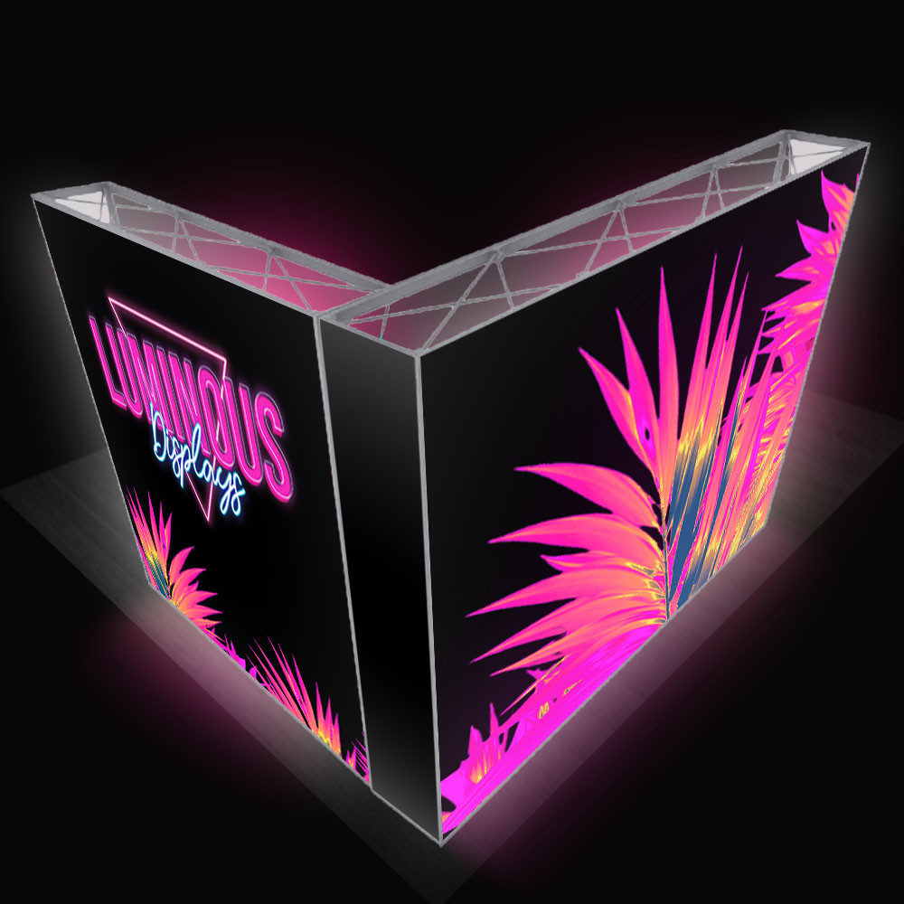 Luminous L-Shaped Corner Backlit Trade Show Booth Display Kit (A)