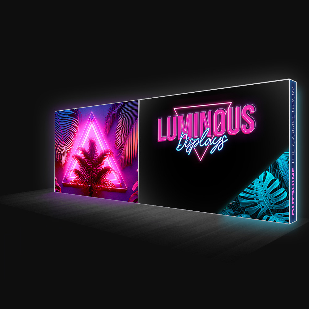Luminous 20ft. Wall Backlit Trade Show Booth Display Kit (B)