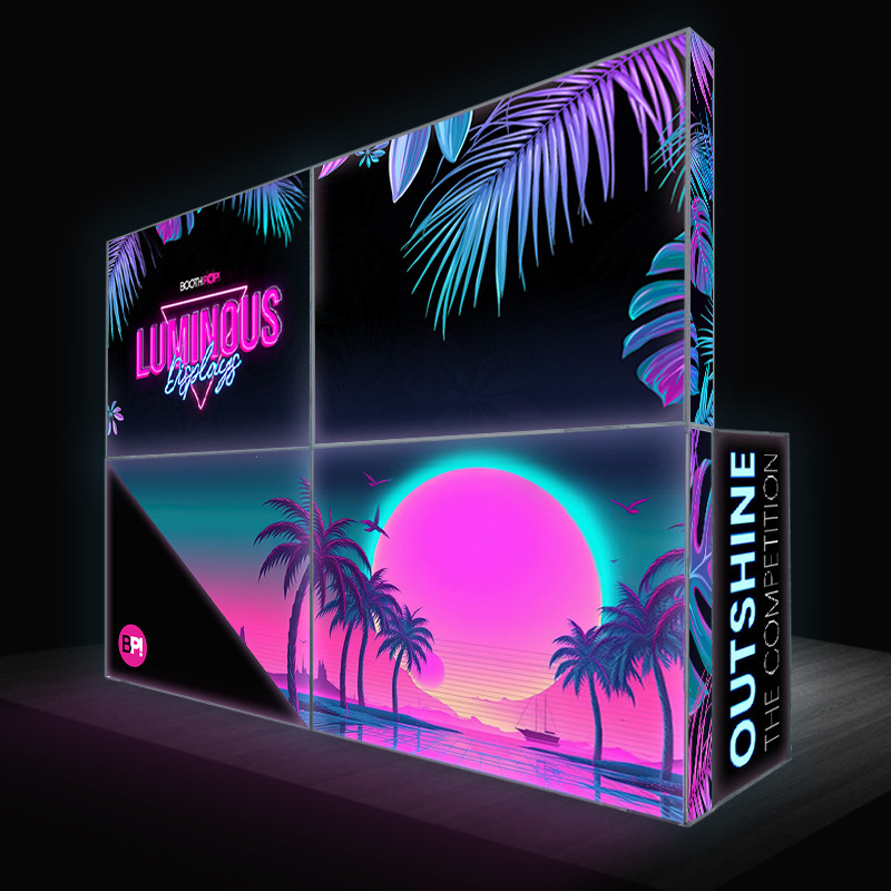 Luminous Grand Facade Backlit Trade Show Booth Display Kit (F)