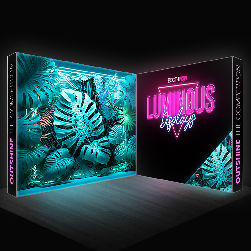 Luminous L-Shaped Corner Backlit Trade Show Booth Display Kit (D)