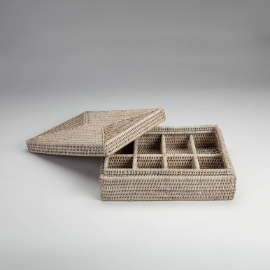 Rattan tea box w/ lid - Between The Sheets