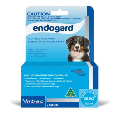 VIRBAC ENDOGARD PALATABLE ALLWORMER TABLETS FOR LARGE DOGS
