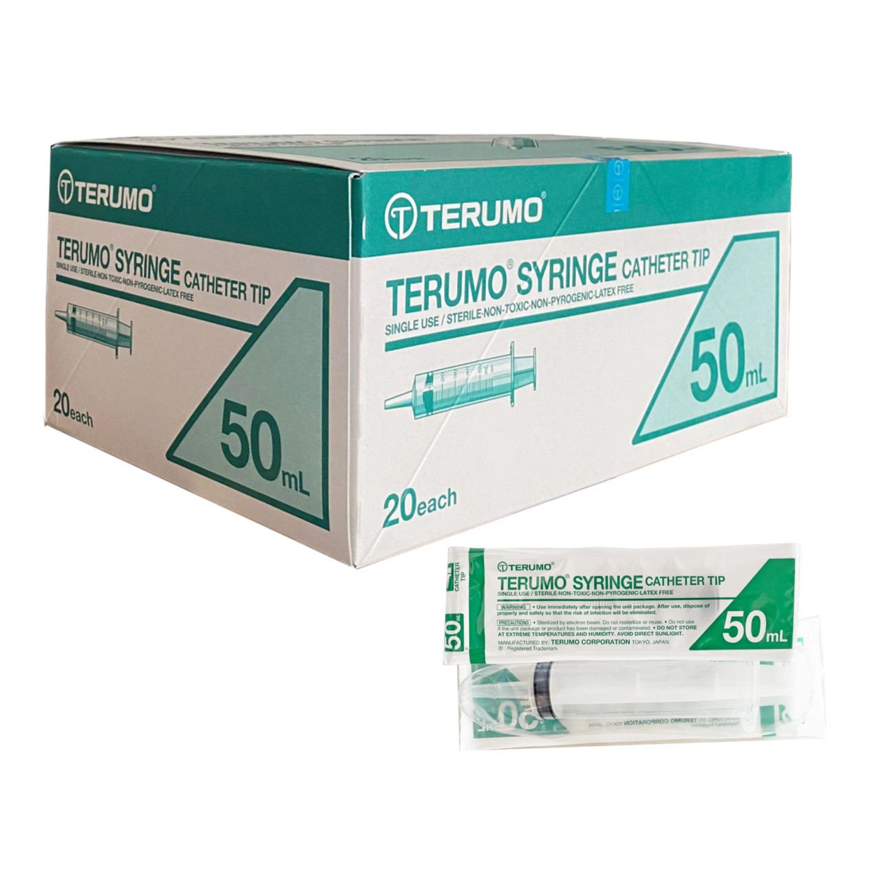 Terumo Syringe Catheter Tip 50cc BOX OF 20
