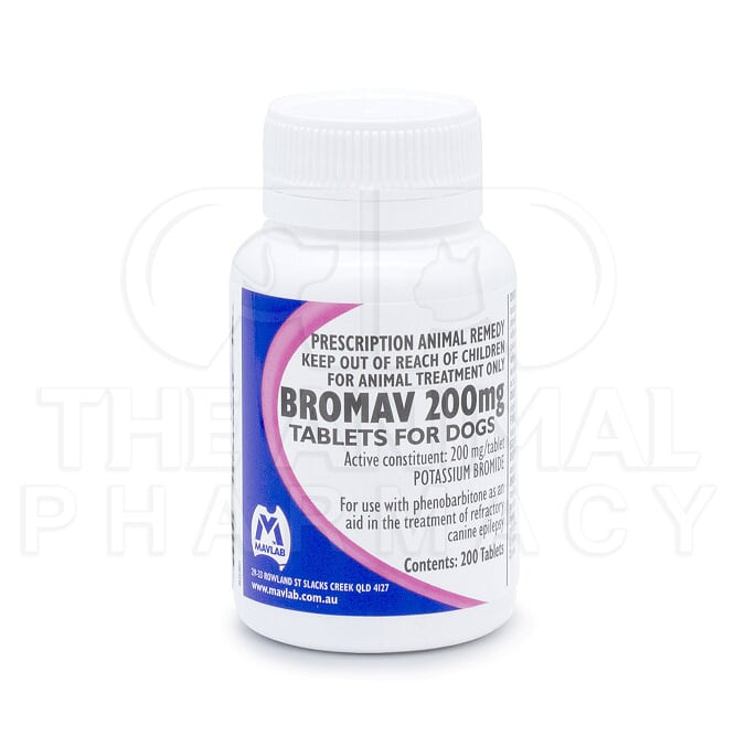 BROMAV 200MG TABLETS FOR DOGS,potassium bromide,