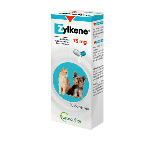 Zylkene 75mg Calming supplement for Cats and Dogs