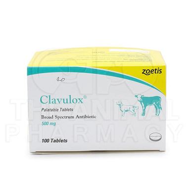 CLAVULOX PALATABLE TABLETS BROAD SPECTRUM ANTIBIOTIC 500MG