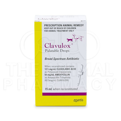 CLAVULOX PALATABLE DROPS BROAD SPECTRUM ANTIBIOTIC
