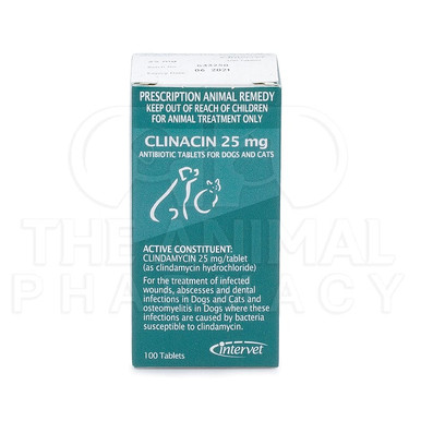 CLINACIN 25 MG ANTIBIOTIC TABLETS FOR DOGS AND CATS