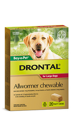 DRONTAL ALLWORMER CHEWABLE FOR LARGE DOGS