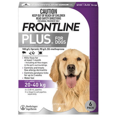 FRONTLINE PLUS (FIPRONIL PLUS (S)-METHOPRENE) FOR DOGS