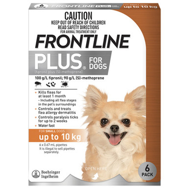 FRONTLINE PLUS (FIPRONIL PLUS (S)-METHOPRENE) FOR DOGS