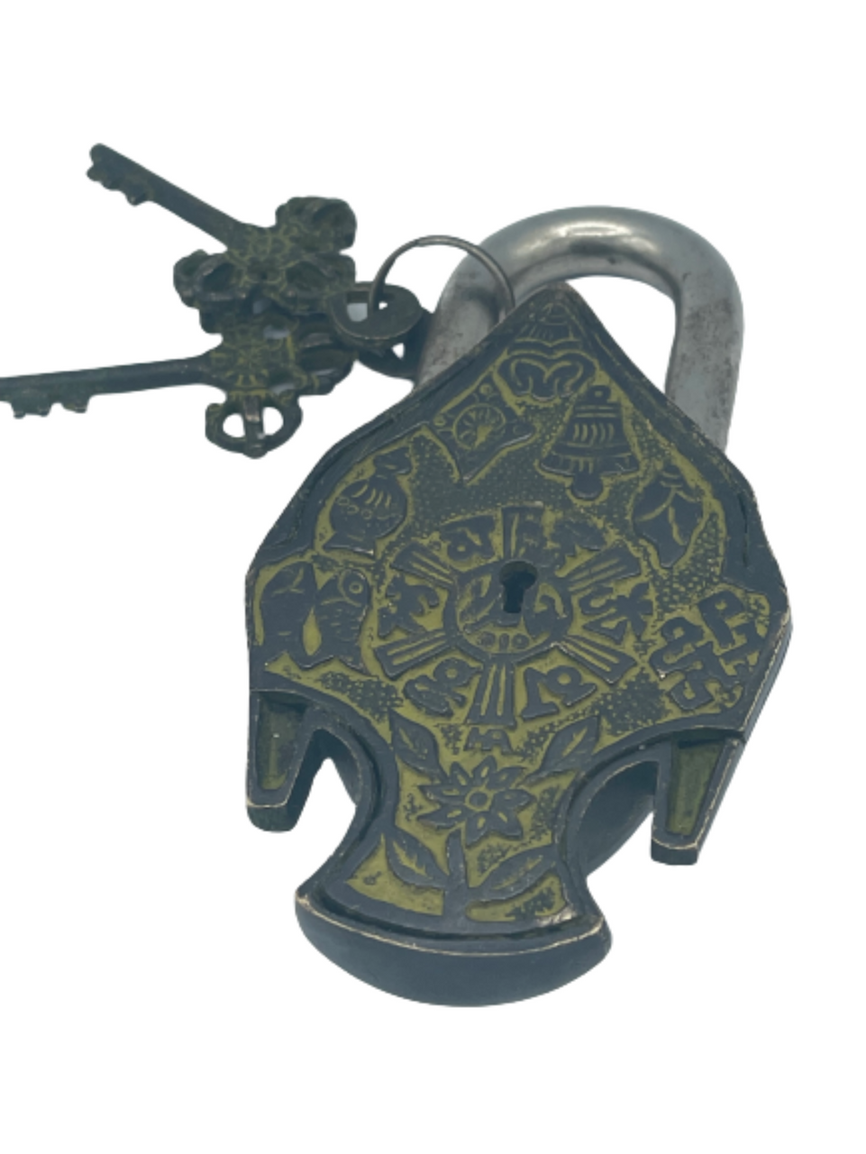 Brass Buddha Padlock | Working | 2 Ornate Keys | New - Natural Healing ...