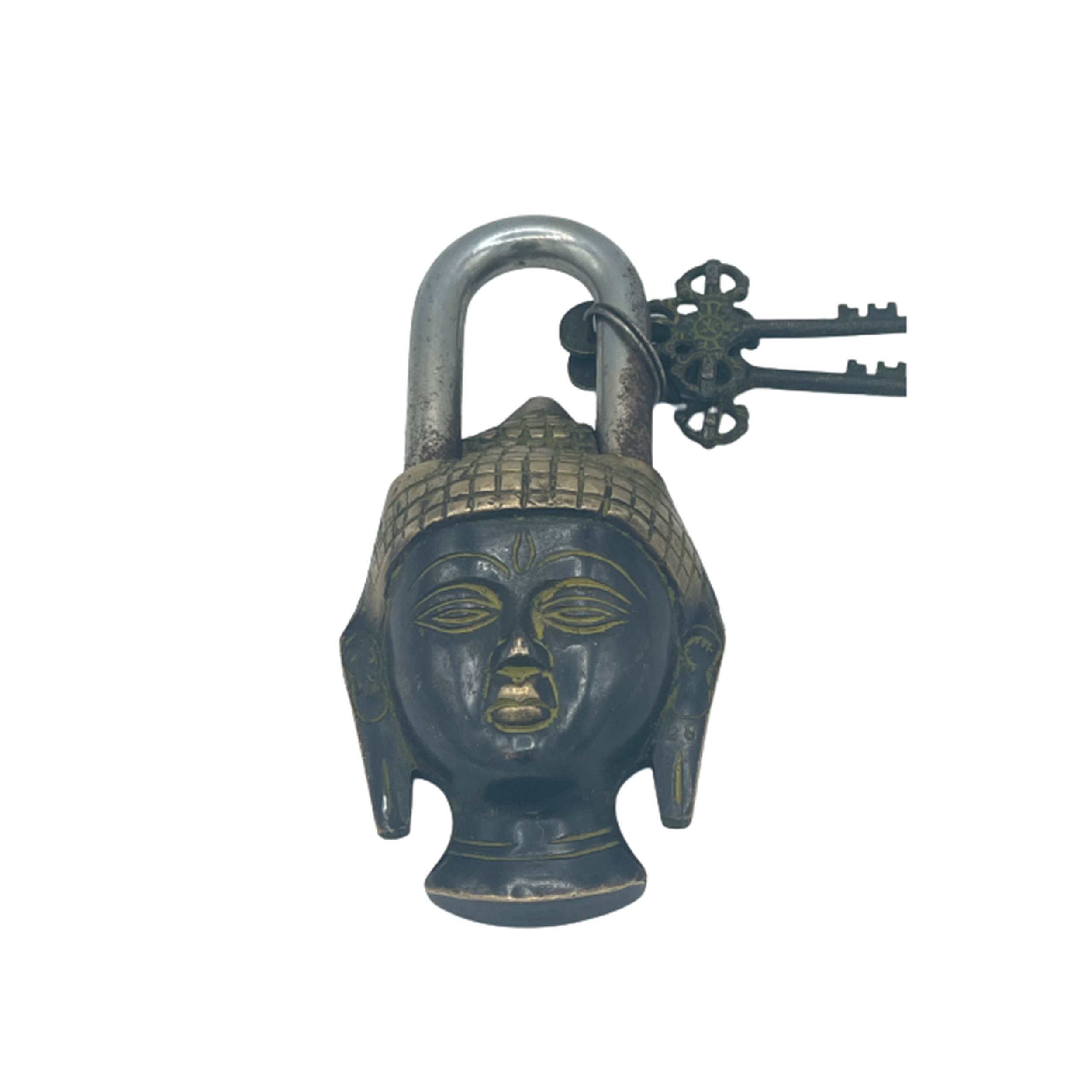 Brass Buddha Padlock | Working | 2 Ornate Keys | New - Natural Healing ...