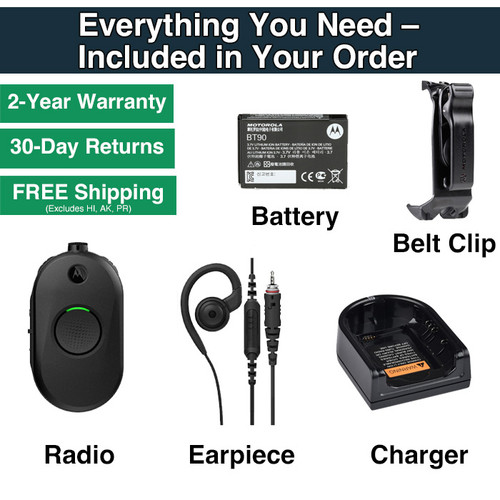 Motorola CLP1010e Two-Way Radio | FREE Shipping