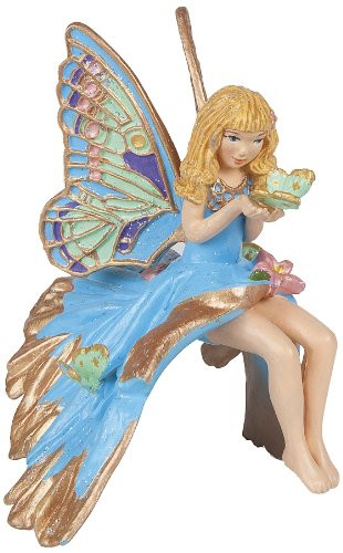Papo Blue Elf Child #38826 - Riding Pose, Holding Butterfly