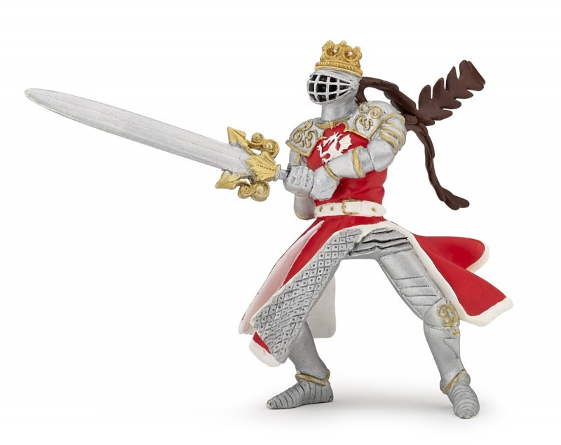 Papo Red Dragon King with 2 Handed Broad Sword #39797