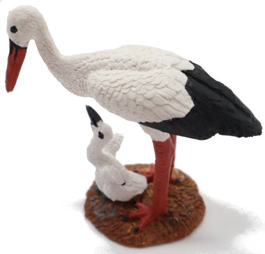 Papo Birds - Stork and Baby Stork #50159 - Delivering Babies
