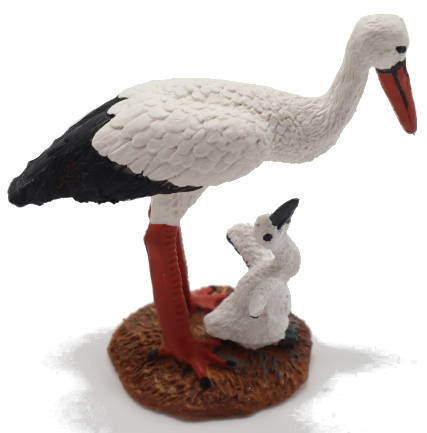 Papo Birds - Stork and Baby Stork #50159 - Delivering Babies