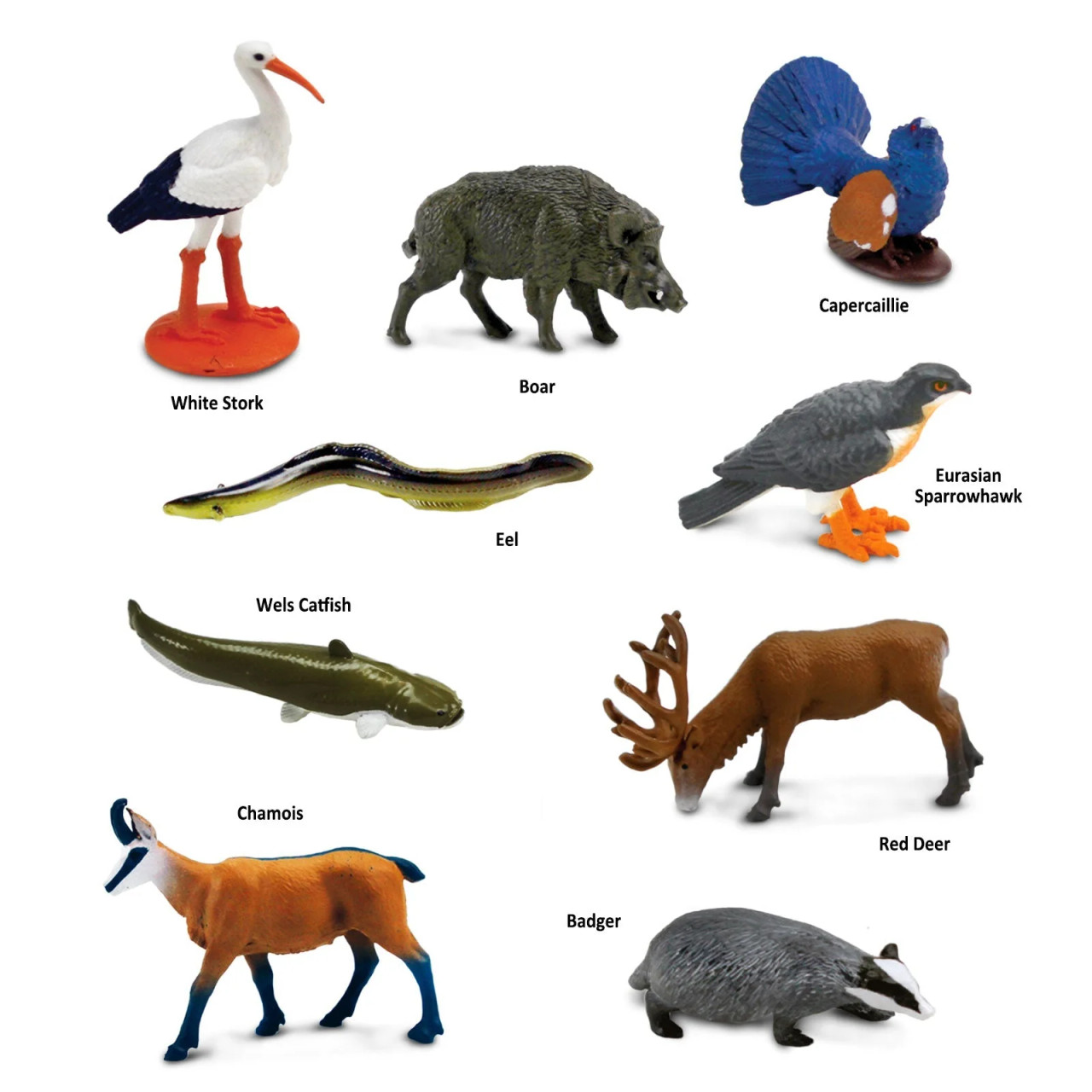 Safari Ltd. European Animals TOOB #102488 - 9 Pieces