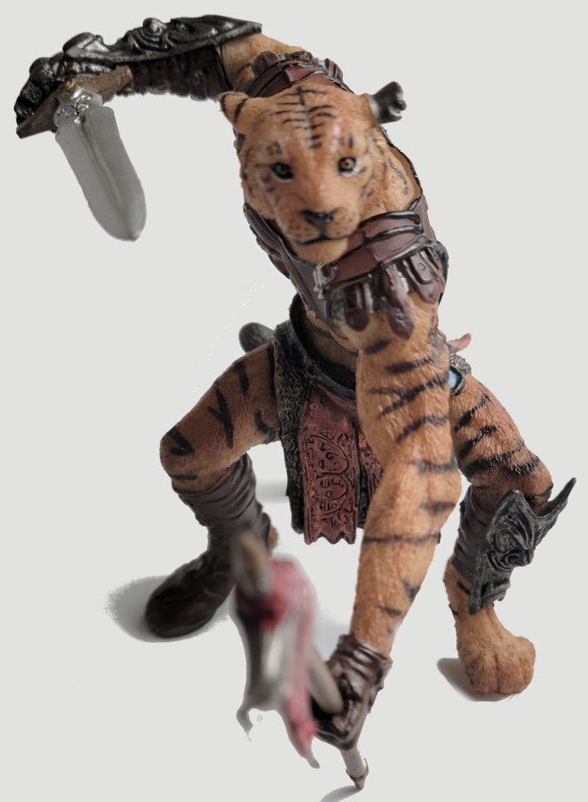 Papo Tiger Man Mutant #38954 - Half Man, Half Tiger Warrior
