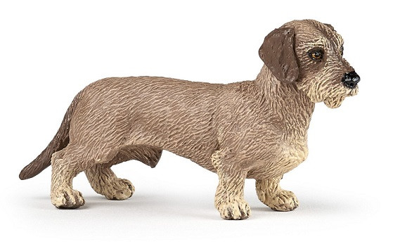 Papo Dachshund #54043 - Rare Grey Weiner Dog Figure