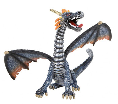 Bullyland - Silver Dragon Sitting #75594