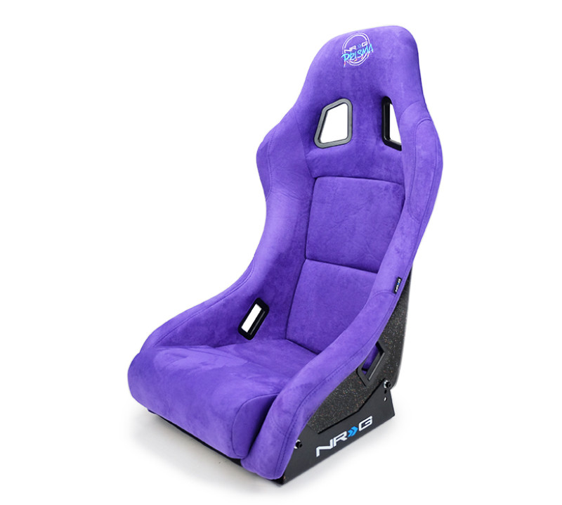 NRG FRP Bucket Seat PRISMA Edition w/ Pearlized Back Purple Alcantara ...