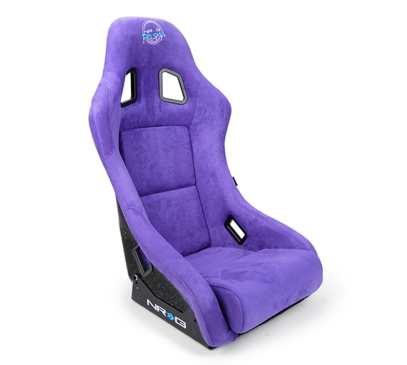 NRG FRP Bucket Seat PRISMA Edition w/ Pearlized Back Purple Alcantara ...