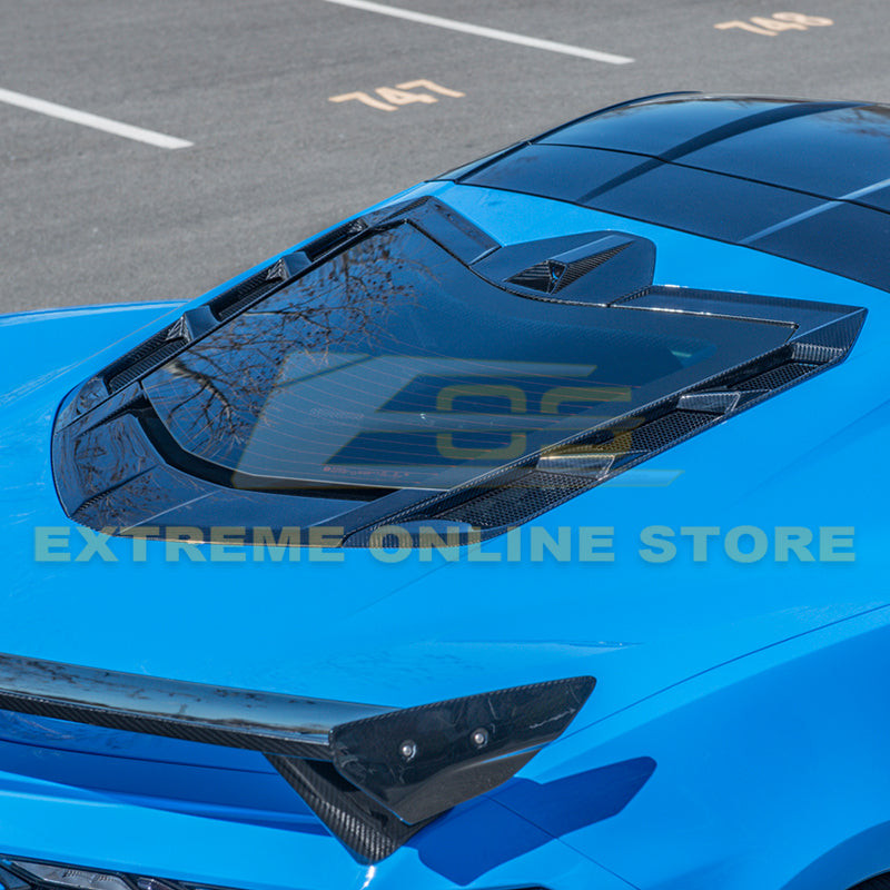 EOS Rear Window Trim - Carbon Fiber - C8 Corvette (VENT-455-BKCF)