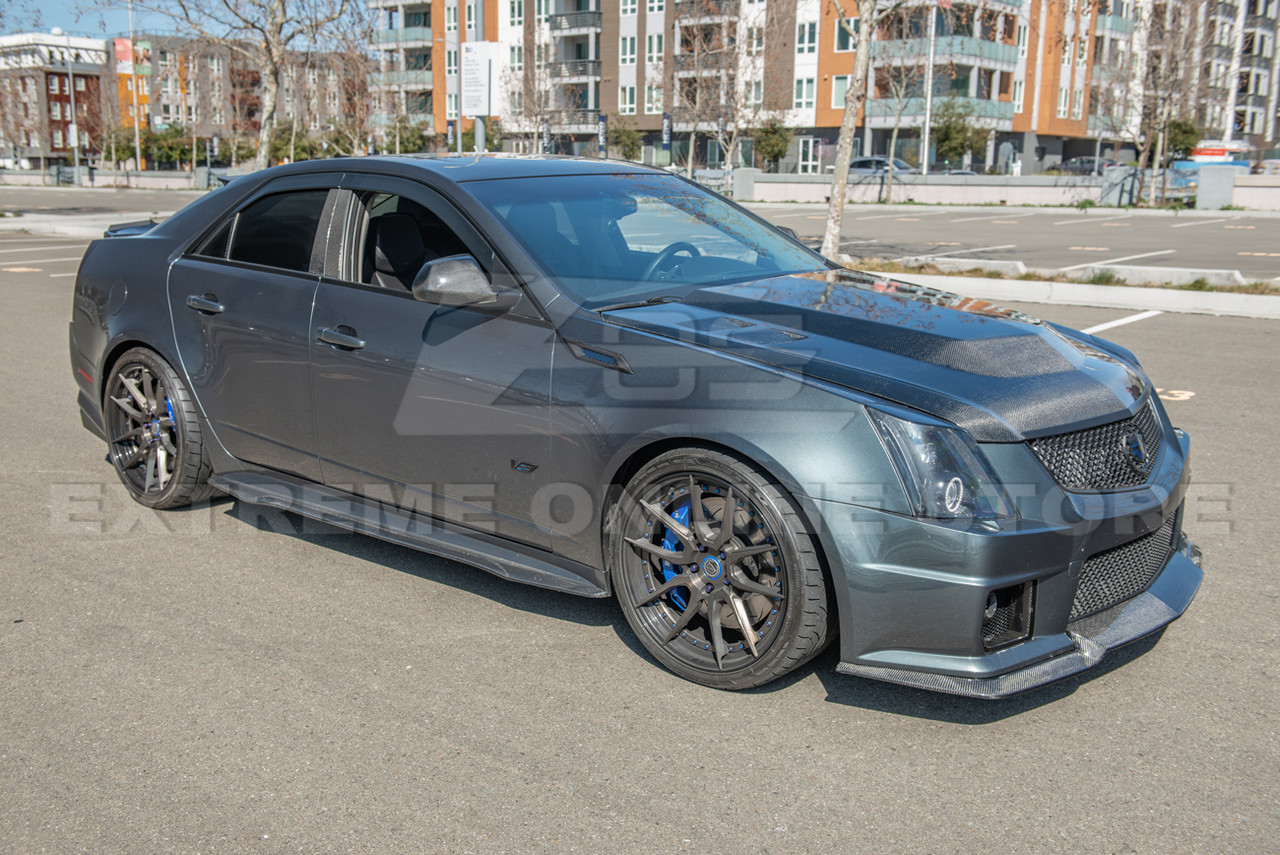 EOS Hood w. Vented Sides - Carbon Fiber - 09-15 CTS-V (HOOD-319-BKCF)
