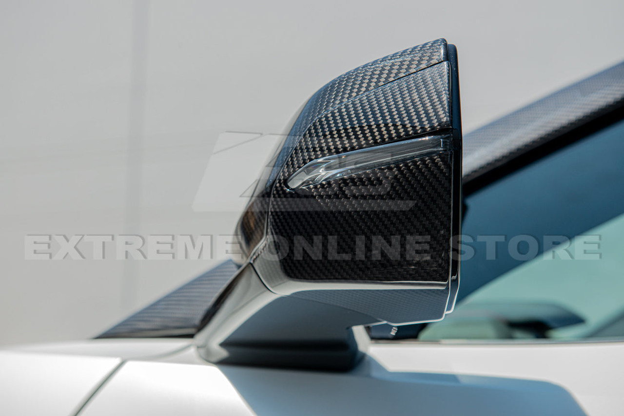 EOS Upper & Lower Mirror Covers - Carbon Fiber - C8 Corvette (MC-344 ...