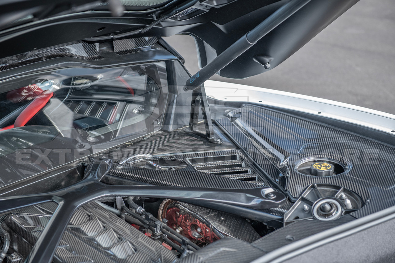 EOS Carbon Fiber Engine Bay Side Panels - C8 Corvette (VENT-727-BKCF)