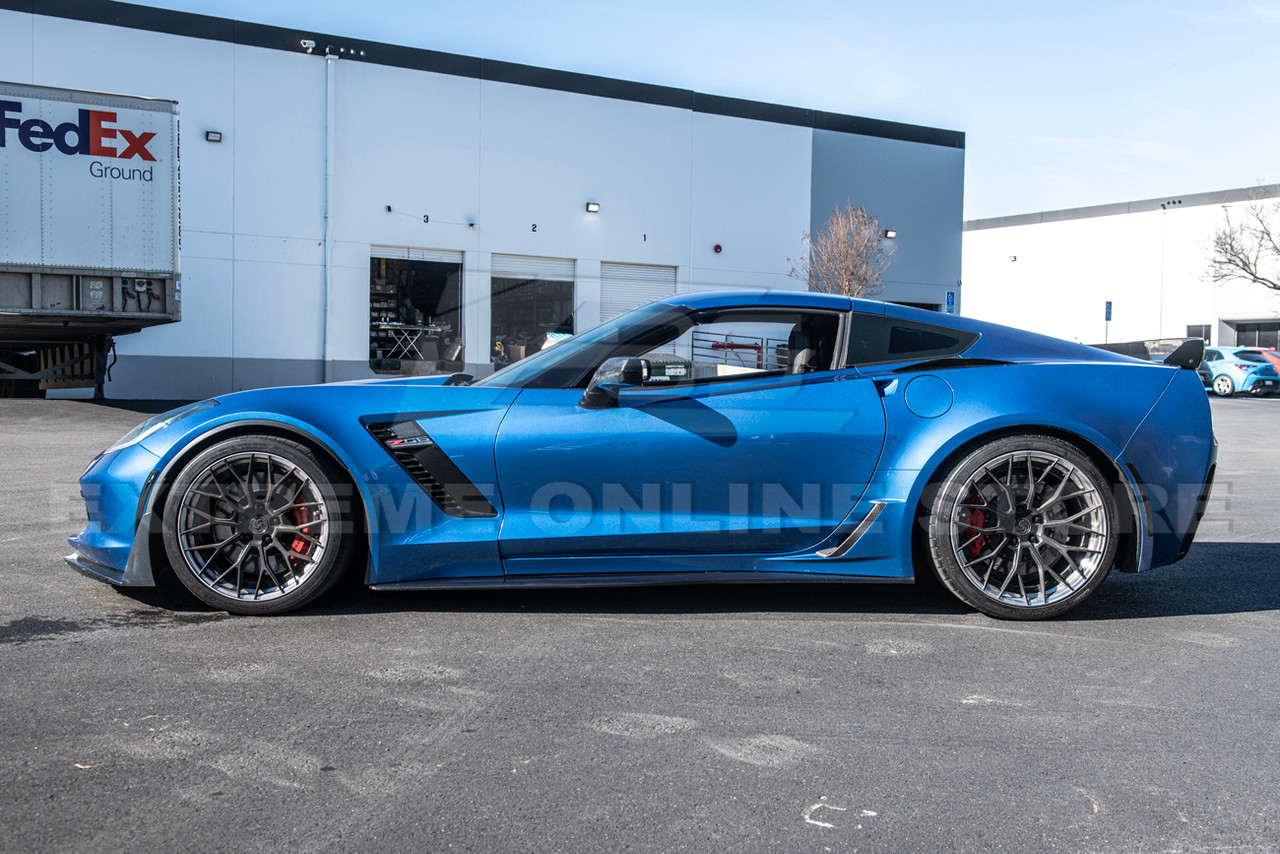 EOS Carbon Fiber Rear Side Skirts Intake Scoops - C7 Corvette Z06 (VENT ...