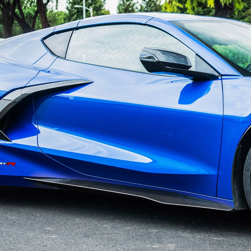 EOS Z06 Style Side Skirt Rocker Panels - Matte Black - C8 Corvette (SS ...
