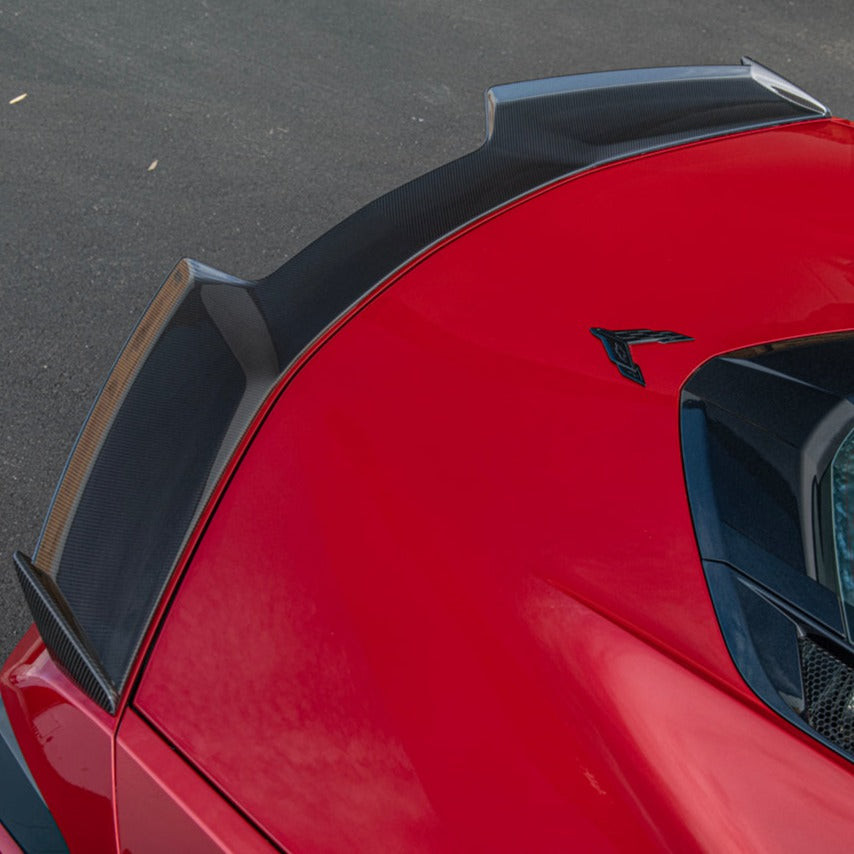 EOS Carbon Fiber Duck Tail Rear Spoiler - C8 Corvette Z06 (SPOILER-609 ...