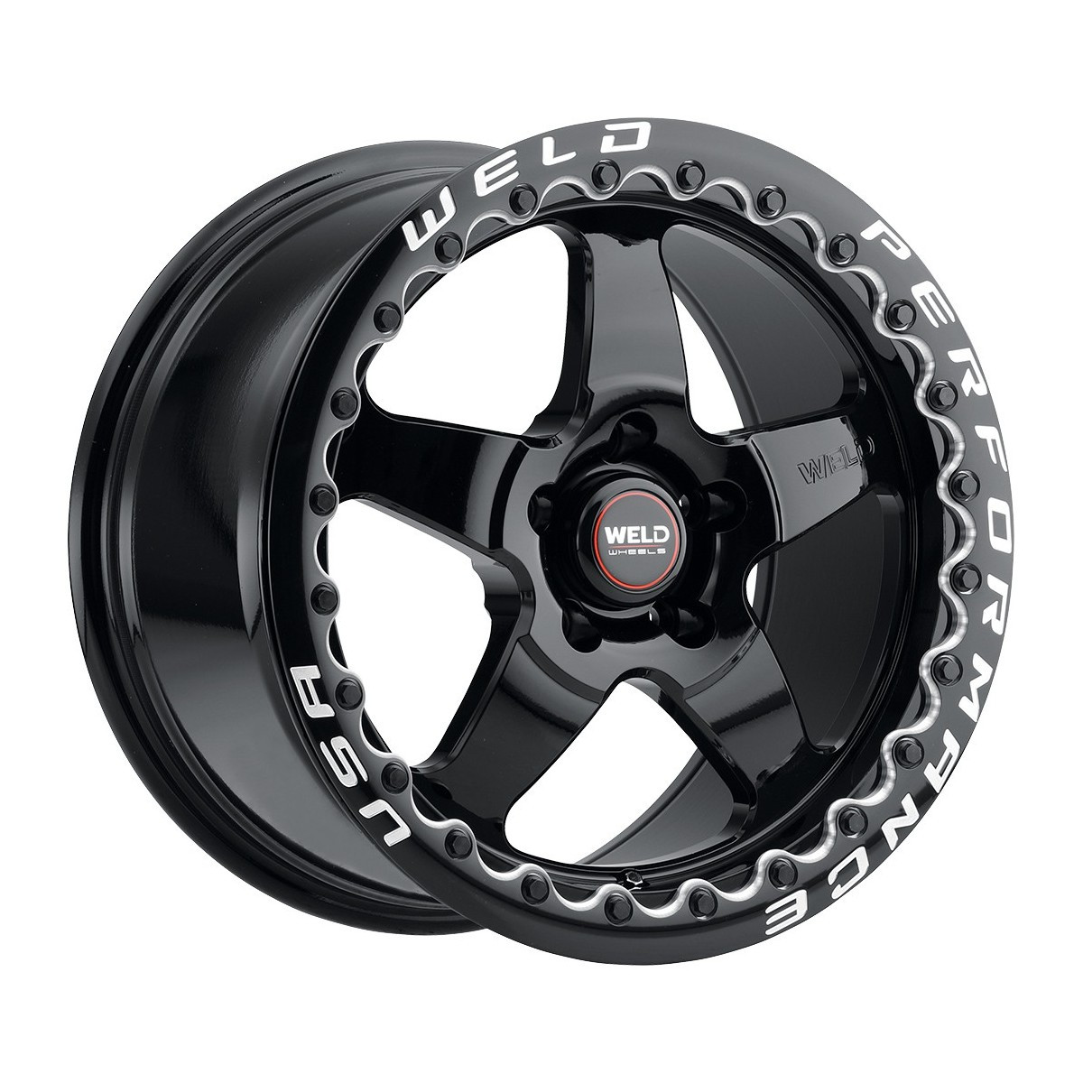 Weld Ventura Beadlock 17x10 Gloss Black Rear Wheel - CTS-V / Camaro ...