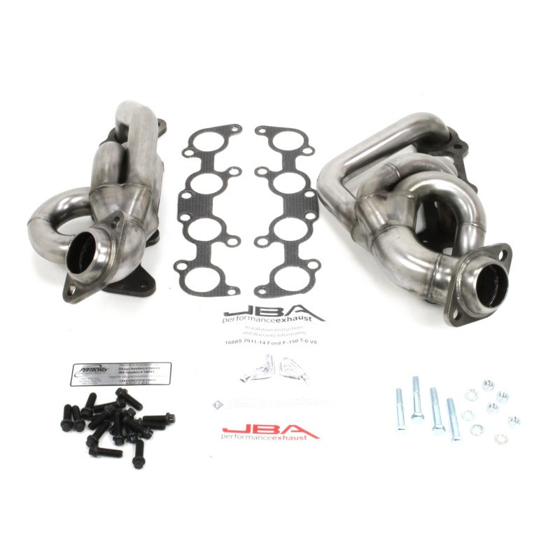 JBA 11-14 Ford F-150 5.0L Coyote 1-5/8in Primary Raw 409SS Cat4Ward ...