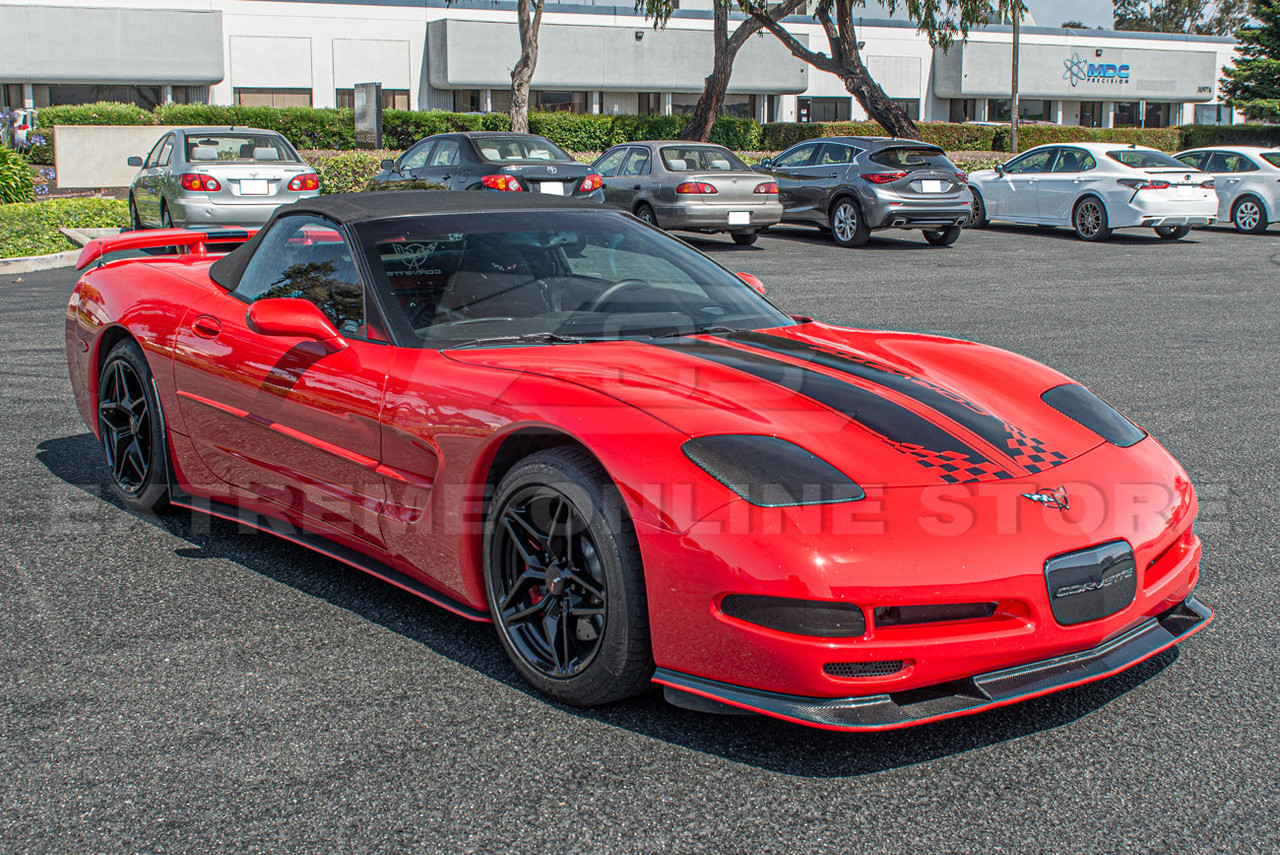 EOS Front License Plate Trim Cover - Carbon Fiber - C5 Corvette (VENT ...