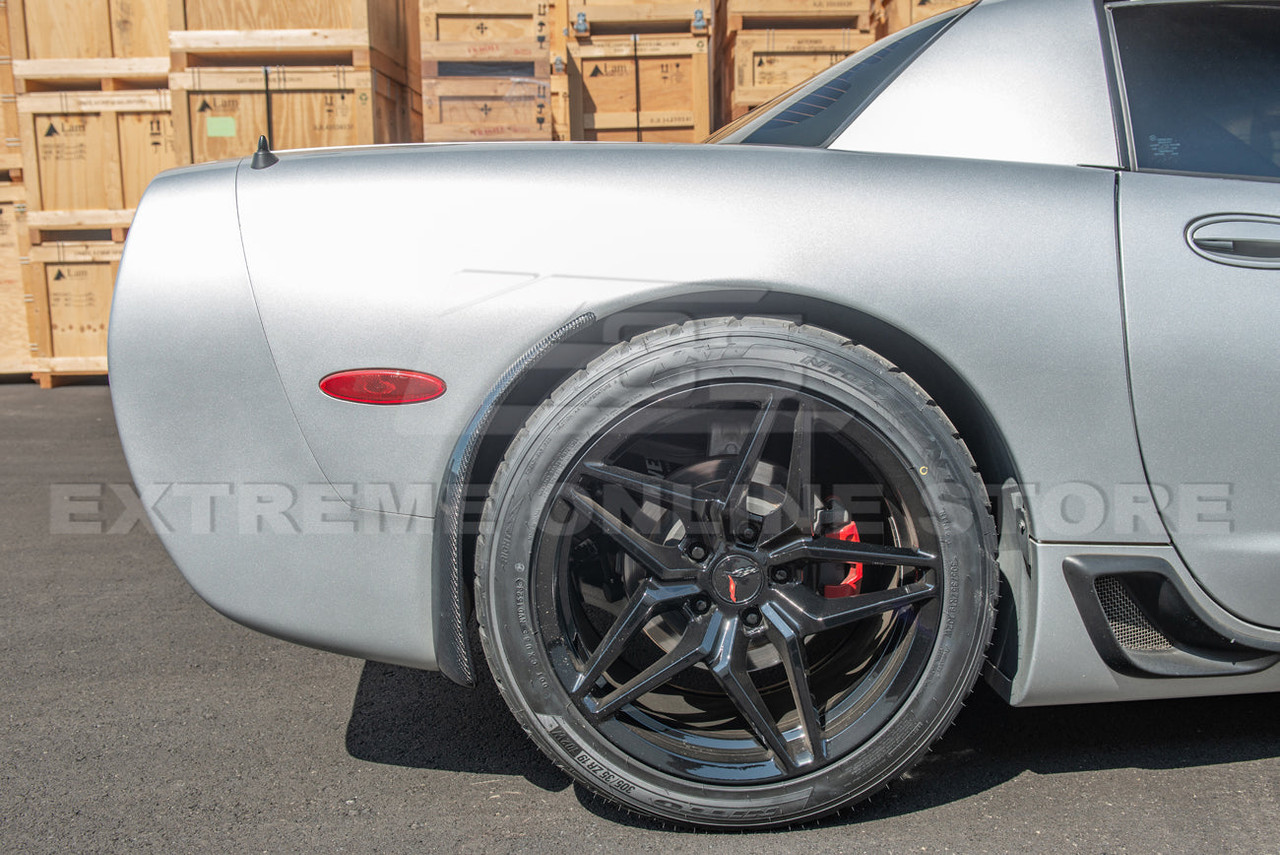 EOS Extended Splash Guards - Rear - Carbon Fiber - C5 Corvette (MF-569 ...
